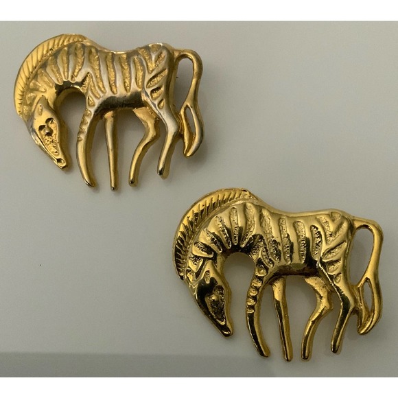 Unsigned | Jewelry | Pair Vintage Zebra Brooches Pins | Poshmark